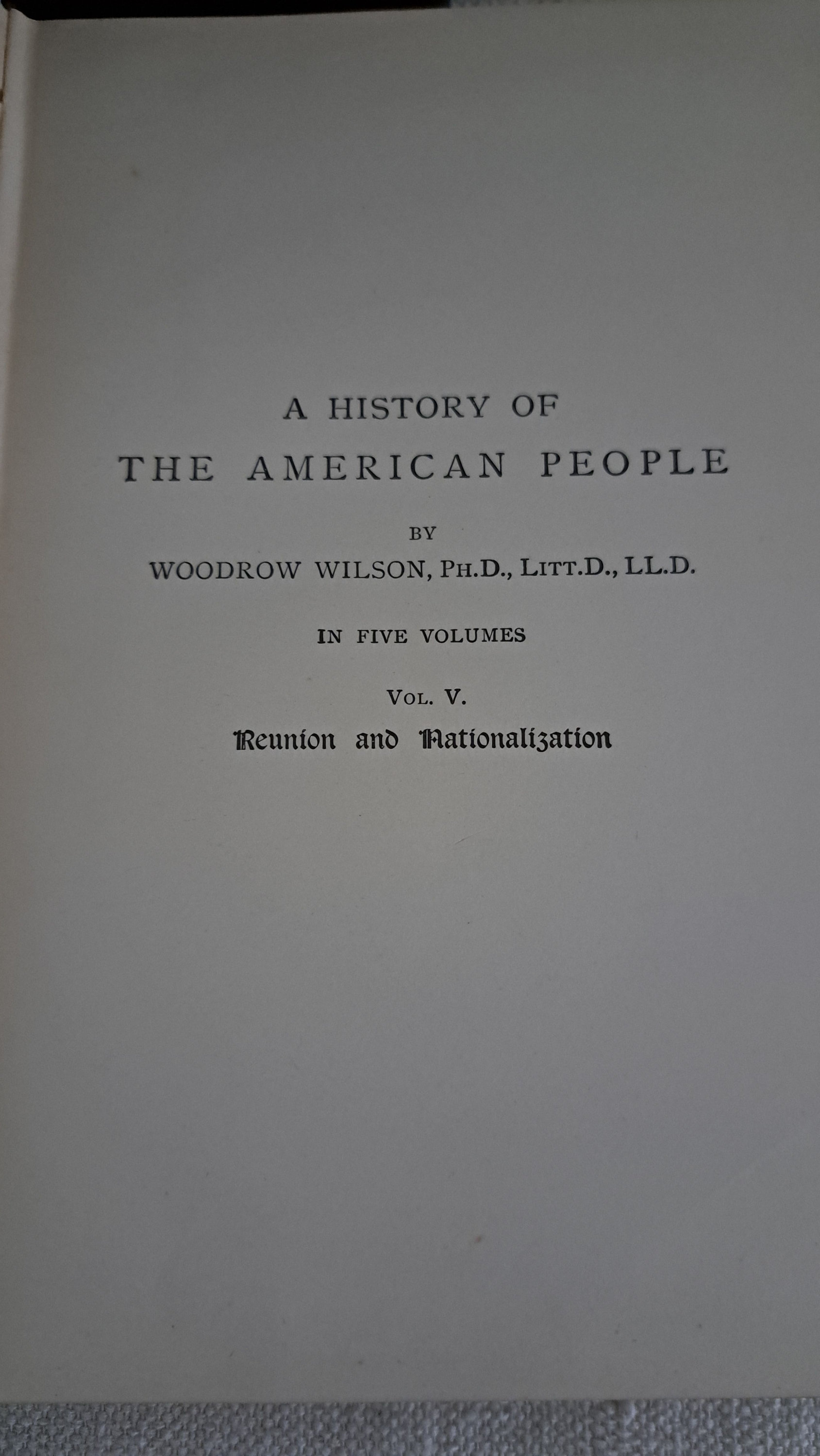 First Edition History of the American People by Woodrow Wilson - Etsy