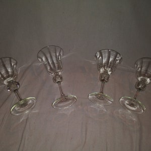 4 Antique Colony Romanian Crystal Gobblets - Etsy