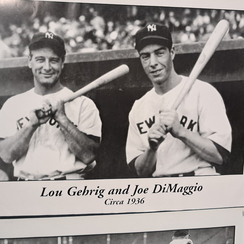 Collection of 16 Joe Dimaggio and Lou Gehrig 20 X 16 Posters - Etsy
