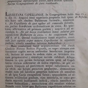 Rare Collection of the Acts of the Roman Congregation Published in ...