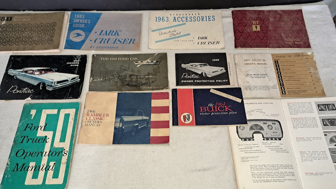 Collection of Original Antique Car Owner's Manuals - Etsy