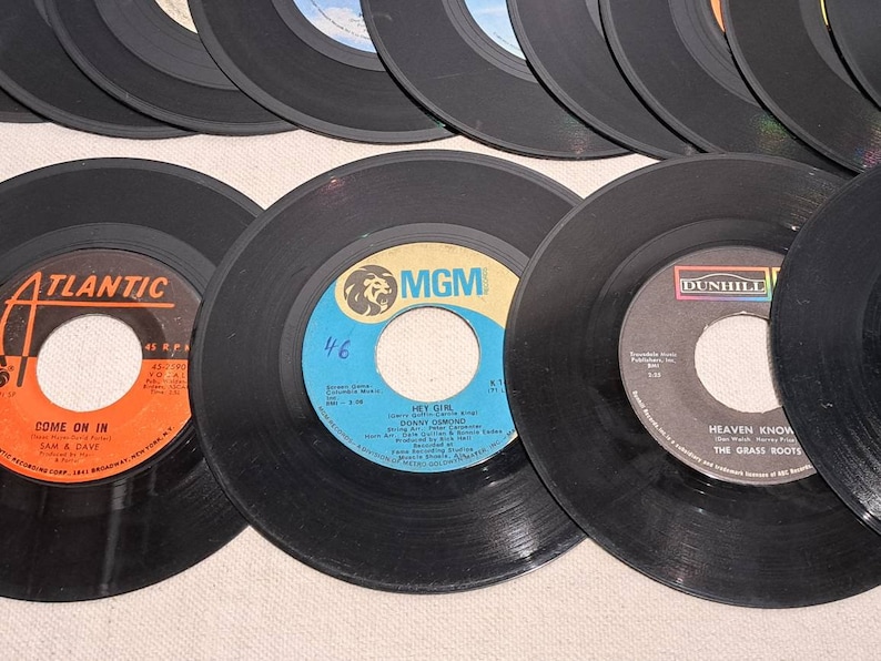 Collection of 50 Vintage 45 RPM Vinyl Records 42 - Etsy