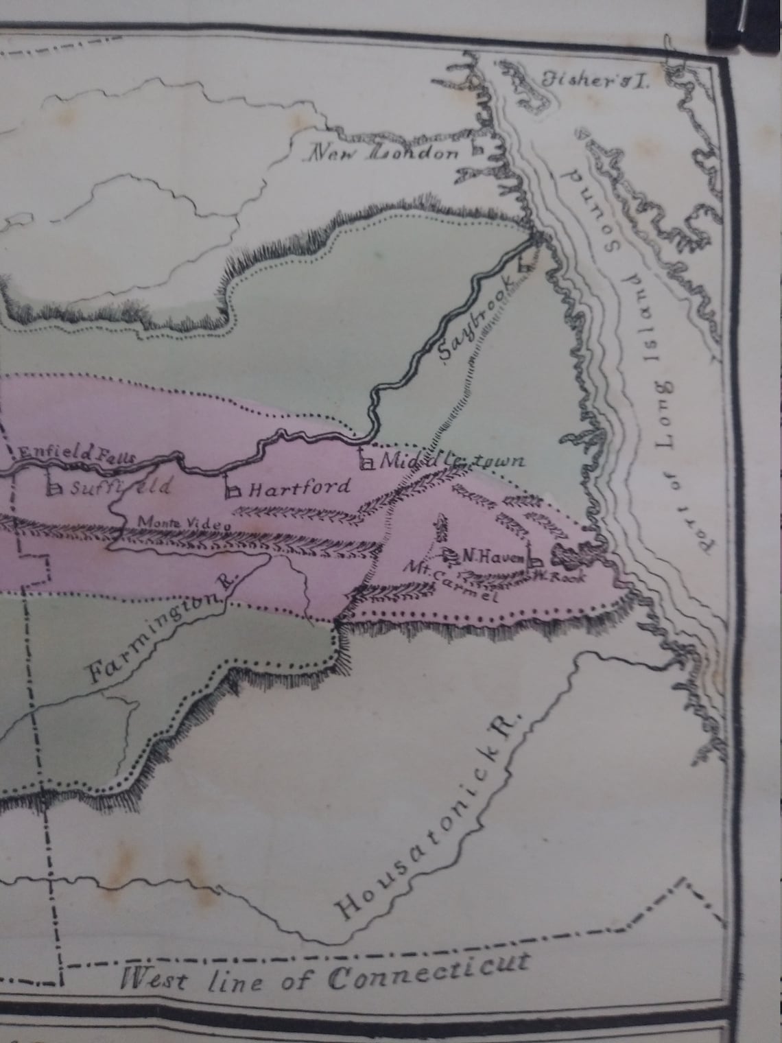 1832 Geographic Formation Map of the Connecticut River Valley by A ...