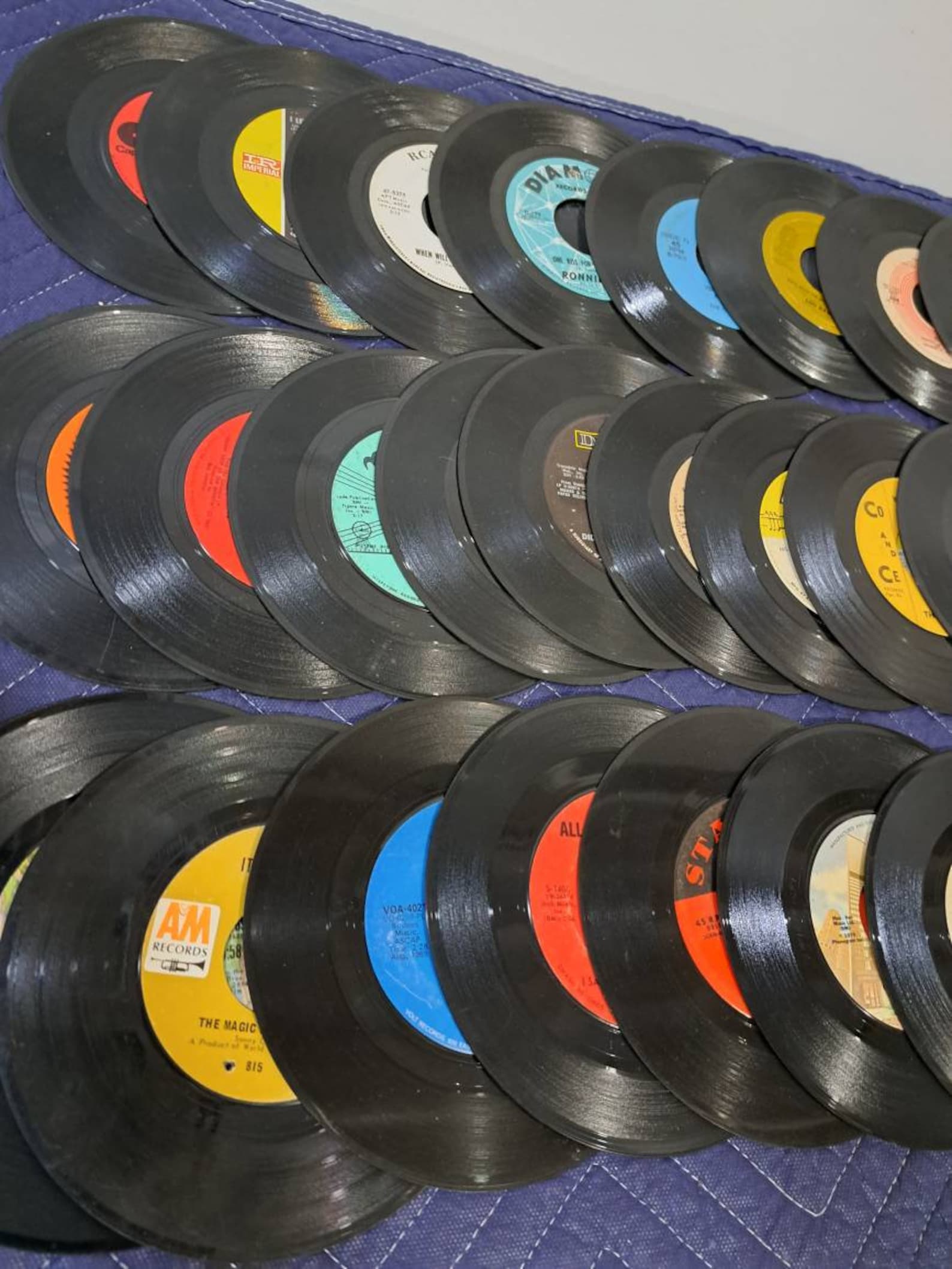 Collection of 50 Vintage 45 RPM Vinyl Records - Etsy
