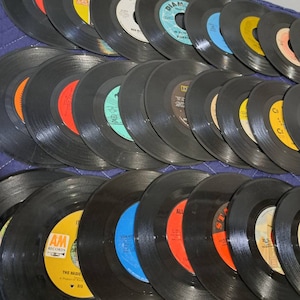 Collection of 50 Vintage 45 RPM Vinyl Records - Etsy