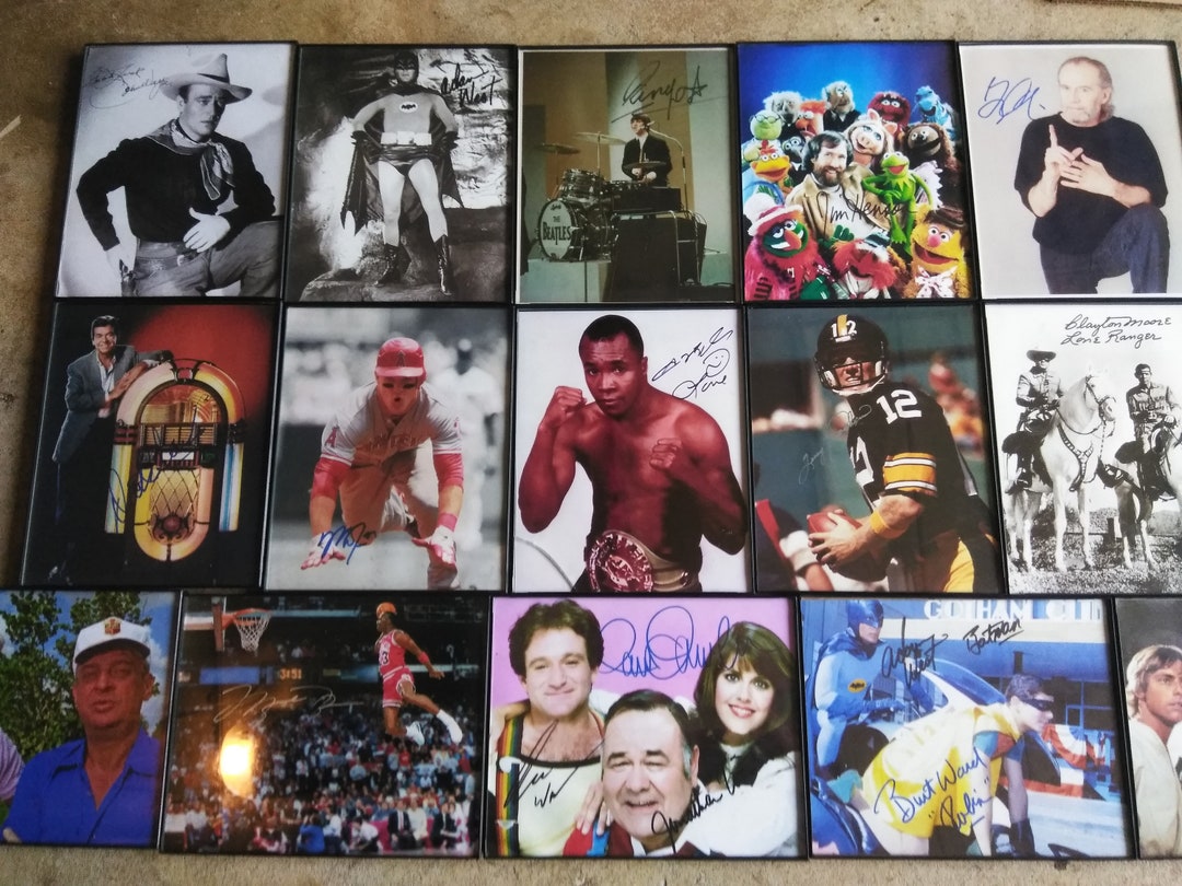Large Collection of Printed Celebrity Signed Photos - Etsy Sweden