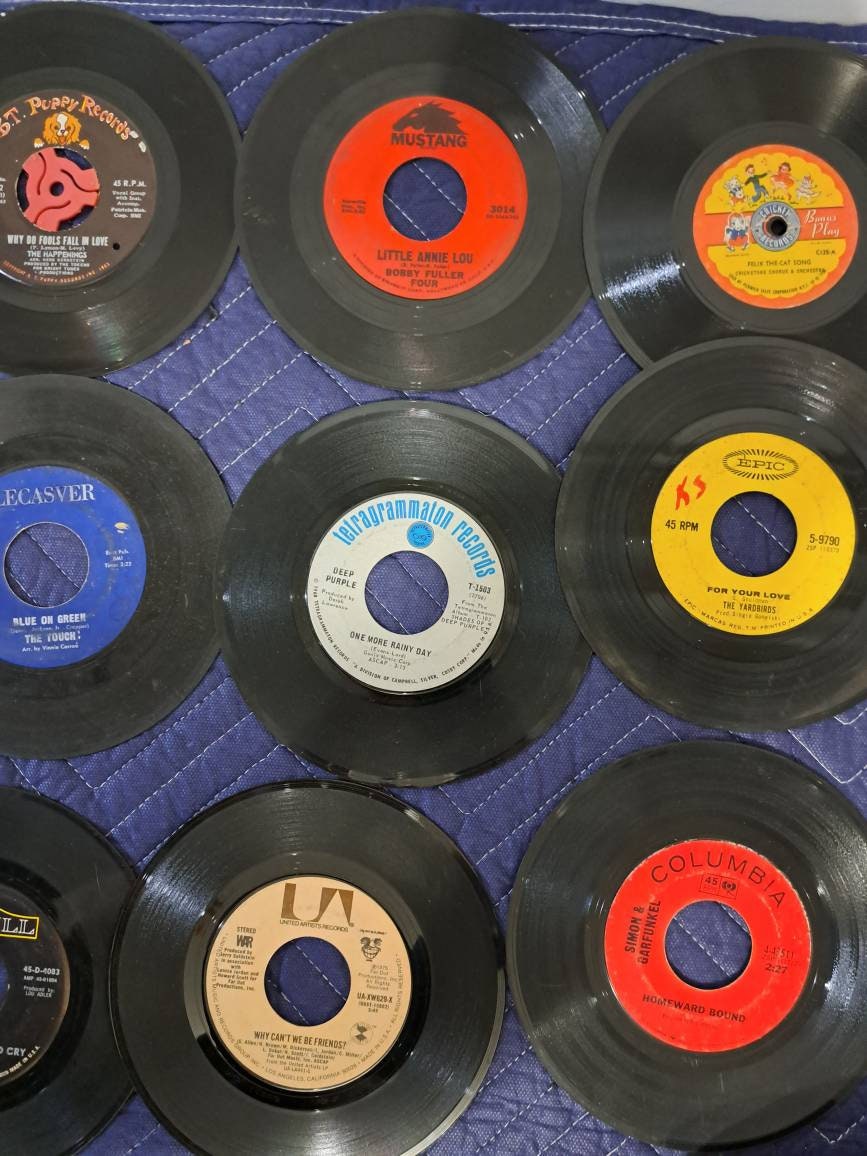 Collection of 50 Vintage 45 RPM Vinyl Records - Etsy