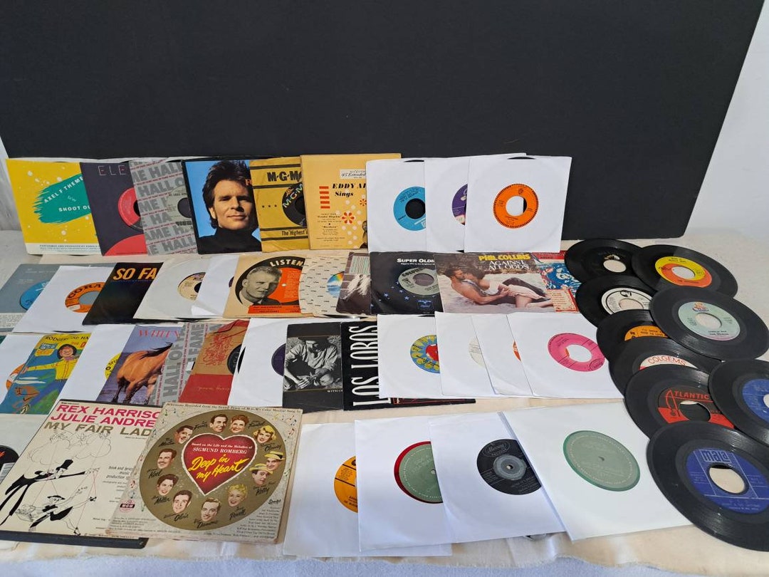 Collection of 50 Mixed 45s Records - Etsy