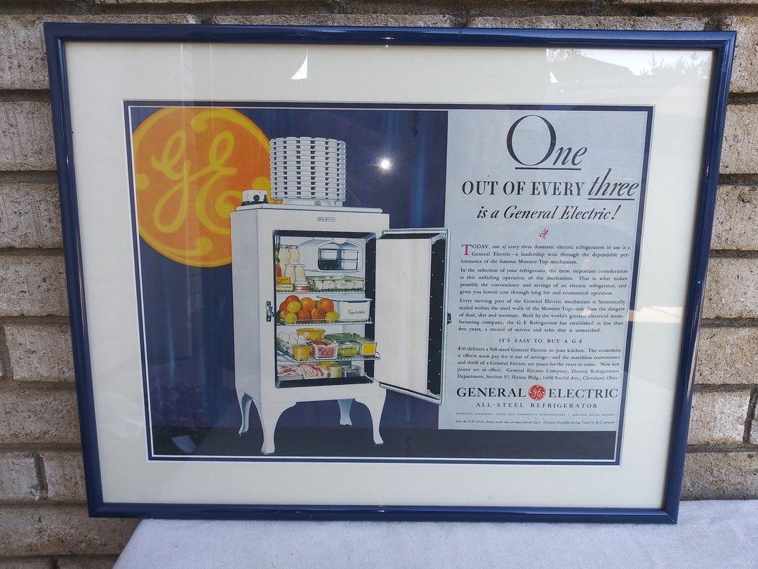 1953 Framed General Electric Store Front Advertisment Lithograph - Etsy