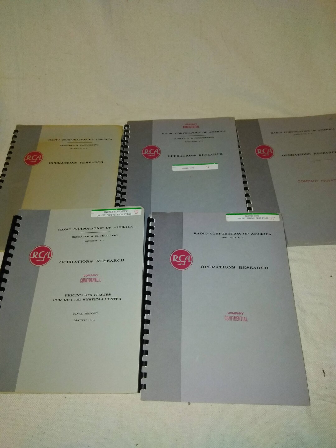 5 Authentic RCA Radio Corporation of America Research and Engineering ...