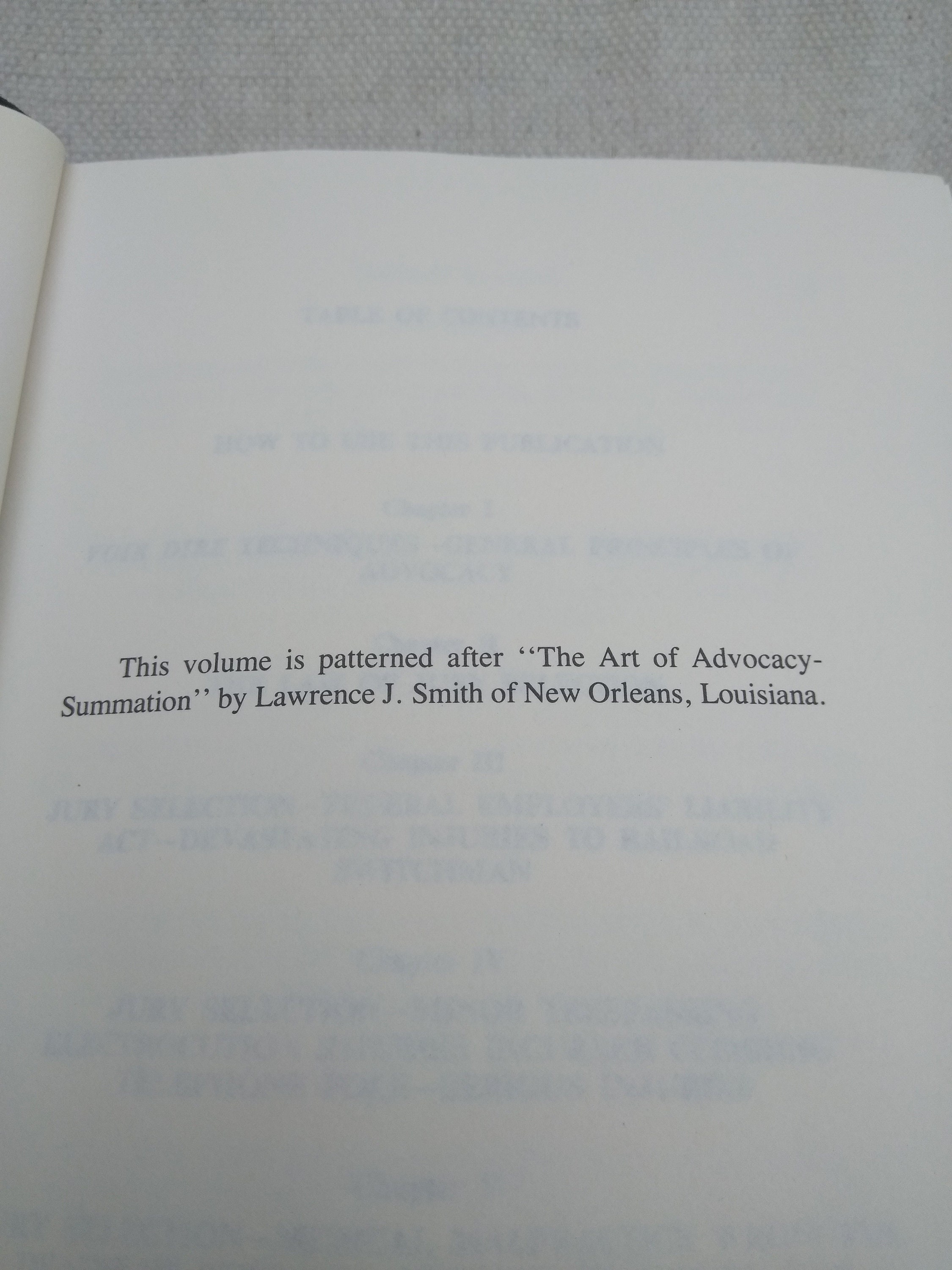 Art of Advocay Jury Selection by Ward Wagner 1990 - Etsy