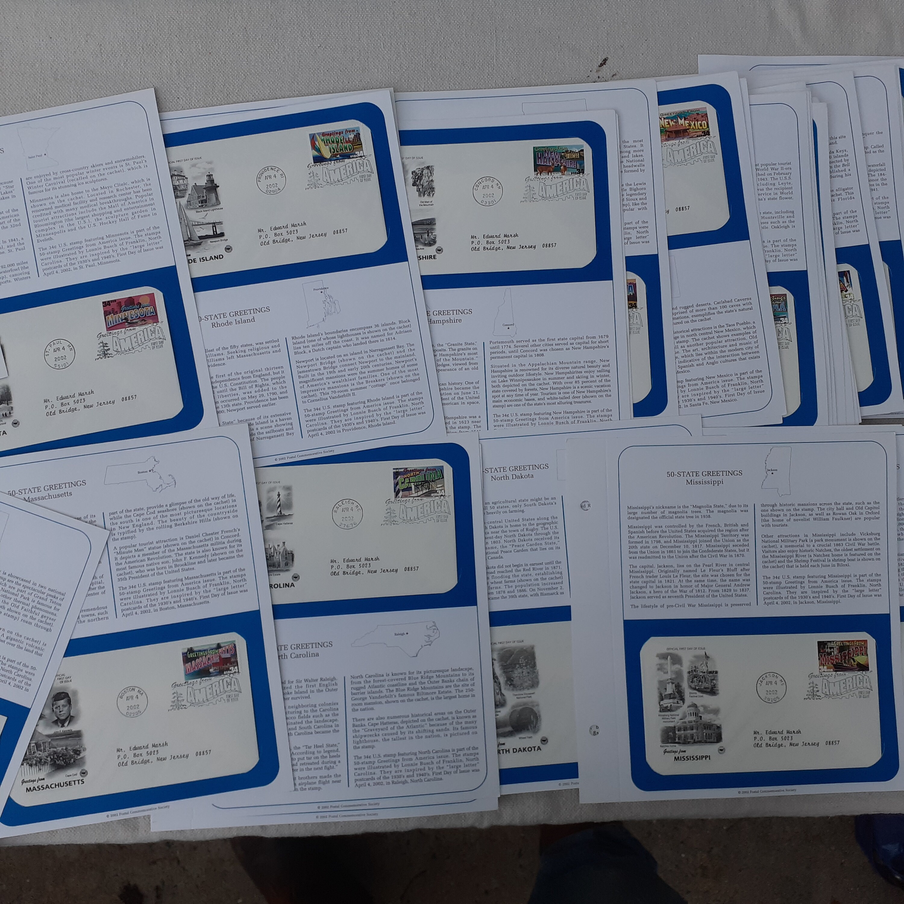 Complete 50 State First Day Cover Postage Stamp Collection - Etsy