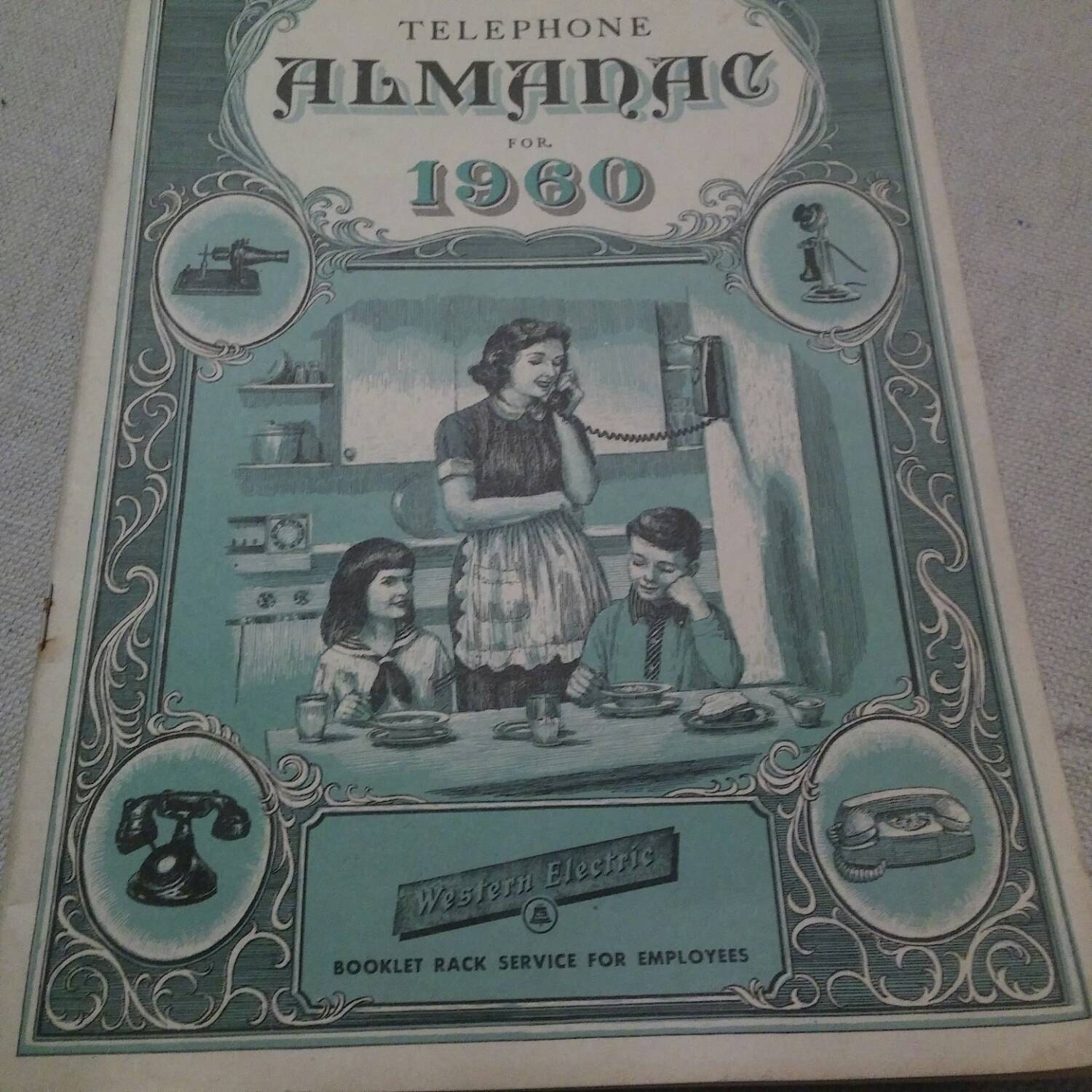 2 Telephone Alminac Booklets for Western Electric Employees 1959 and ...