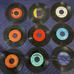 Collection of 50 Vintage 45 RPM Vinyl Records - Etsy