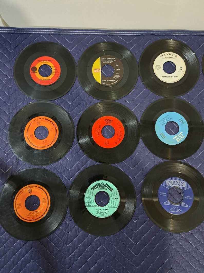 Collection of 50 Vintage 45 RPM Vinyl Records - Etsy