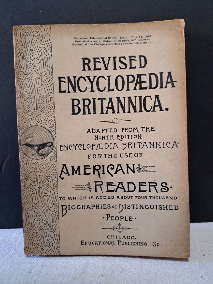 1891 Partial Set Revised 9th Edition Encyclopedia Britannica - Etsy