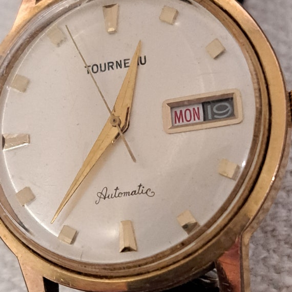 1960s Tourneau gold tone automatic wrist watch - Gem