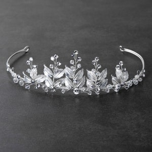 Boho Wedding Tiara, Crystal Bridal Tiara, Silver Crystal Wedding ...