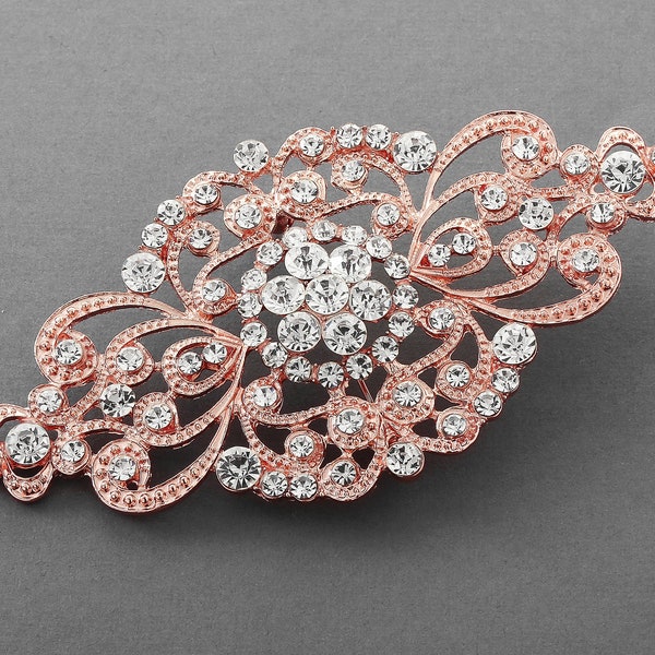 Gold Rose Brooch - Etsy