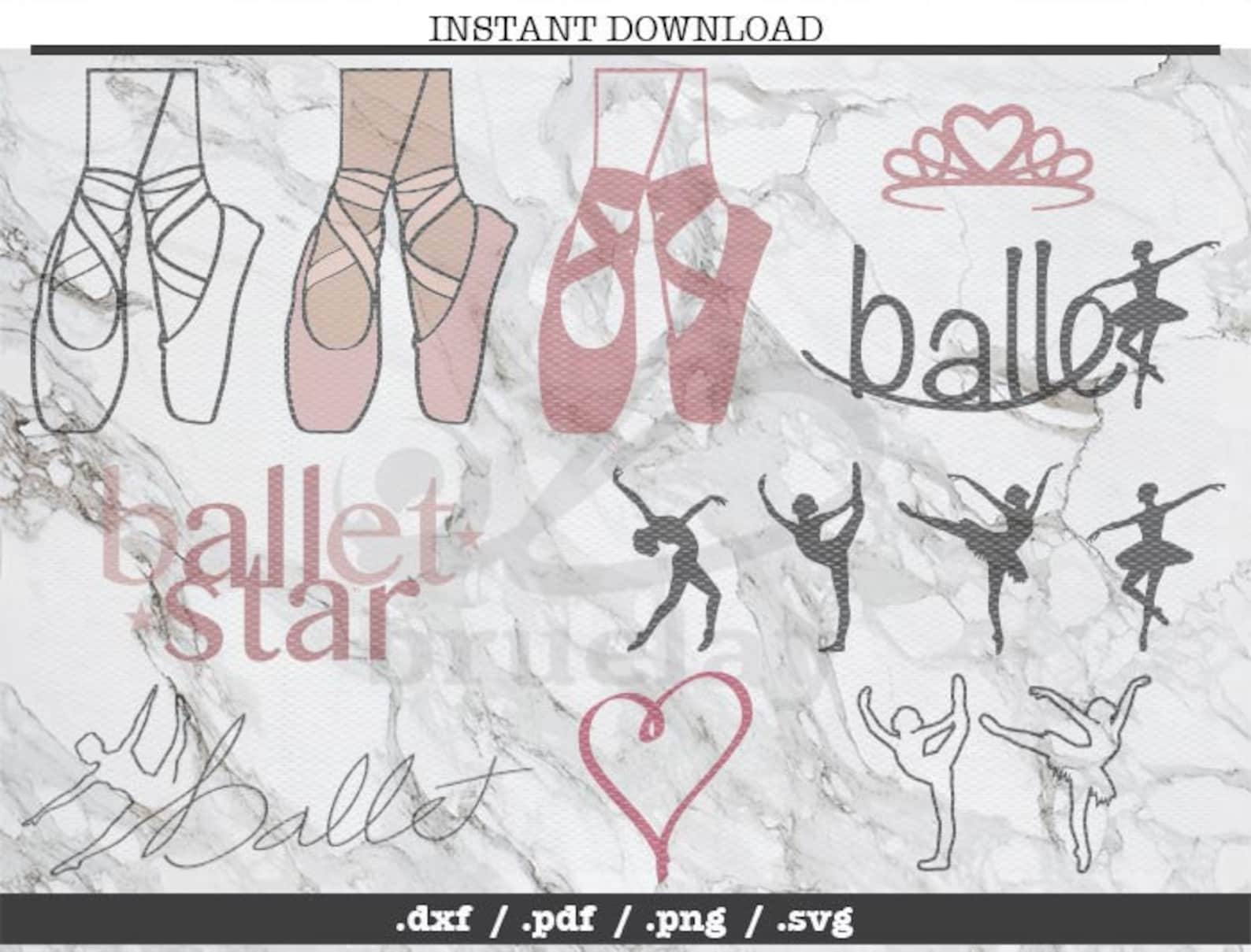 Ballet Cut Fileballerina SVG DXF PNG Cricut Silhouette - Etsy