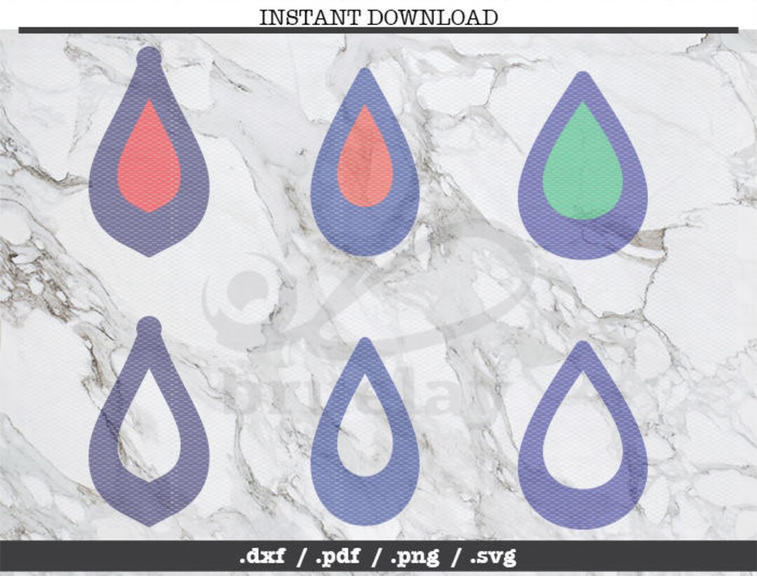 Tear Drop Cut Out Set, Cut File,earrings,leather Jewelry Making,svg ...