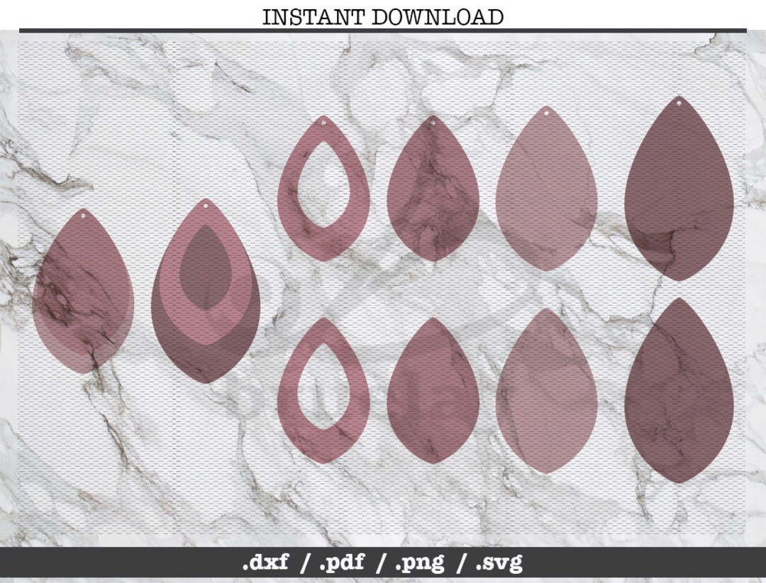 Earring Cut File Tear Drop ,leather Jewelry Making,svg, Dxf,png,cricut ...