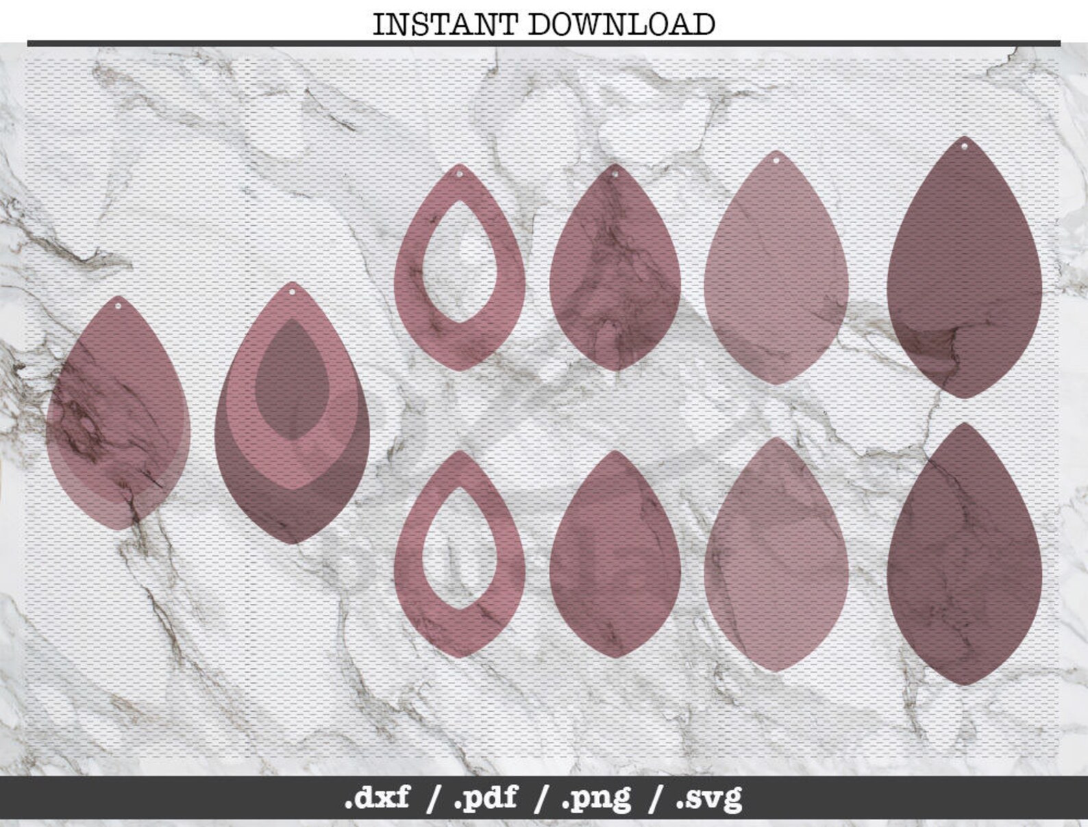 Earring Cut File Tear Drop ,leather Jewelry Making,svg, Dxf,png,cricut ...
