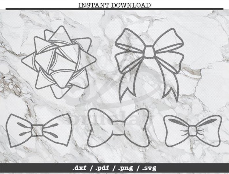 Bow Cut Filesvg DXF PNG Cricut Silhouette Cutting | Etsy