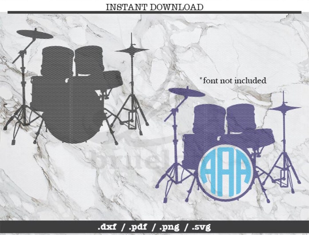 Drum Set Cut File,svg, DXF,PNG, Cricut, Silhouette, Cutting Machine ...
