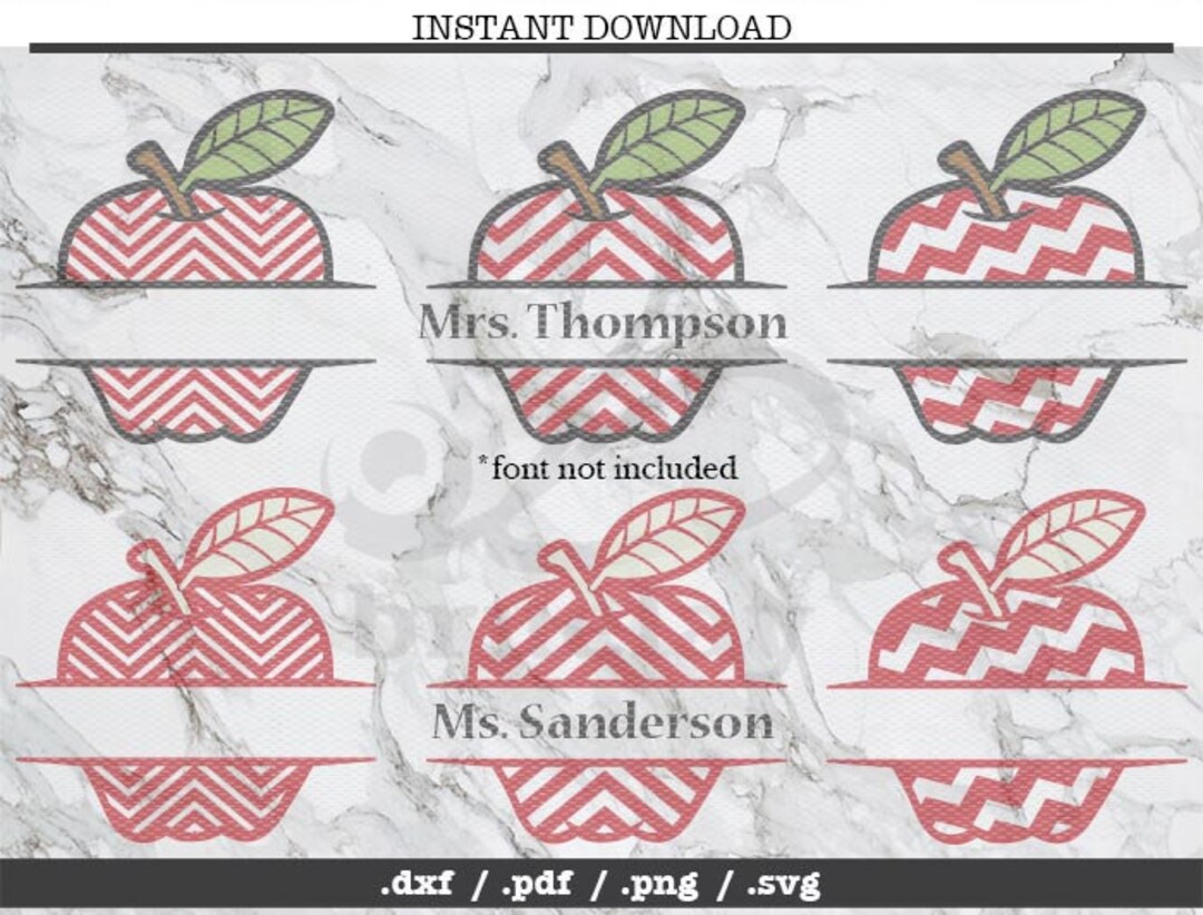 Chevron Apple Cut Files, Wall Decor, SVG, DXF, PNG, Cricut, Silhouette ...