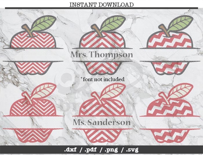 Chevron Apple Cut Files, Wall Decor, SVG, DXF, PNG, Cricut, Silhouette ...
