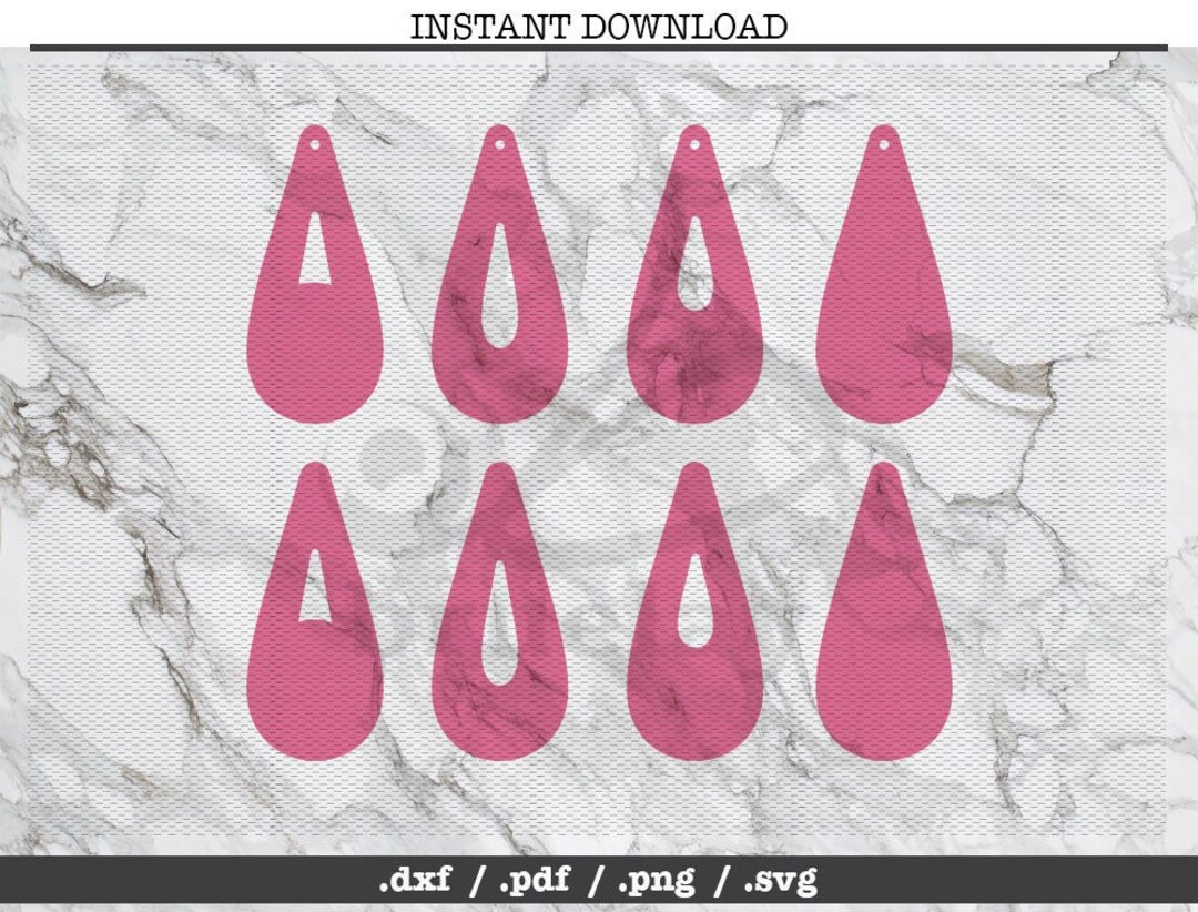 Thin Tear Drop Cut File,earrings,leather Jewelry Making,svg, Dxf,png ...