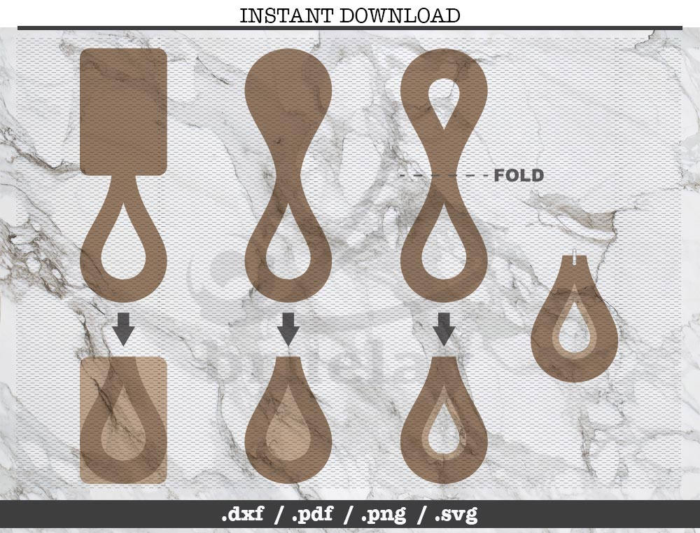Folding Stack Tear Drop Cut File,earrings,leather Jewelry Making,svg ...