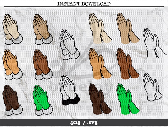 Prayer Hands Cut Filesvg PNG Cricut Silhouette Cutting - Etsy