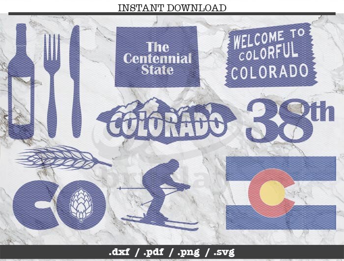 Colorado Themed Cut Files, Wall Decor, SVG, DXF, PNG, Cricut ...