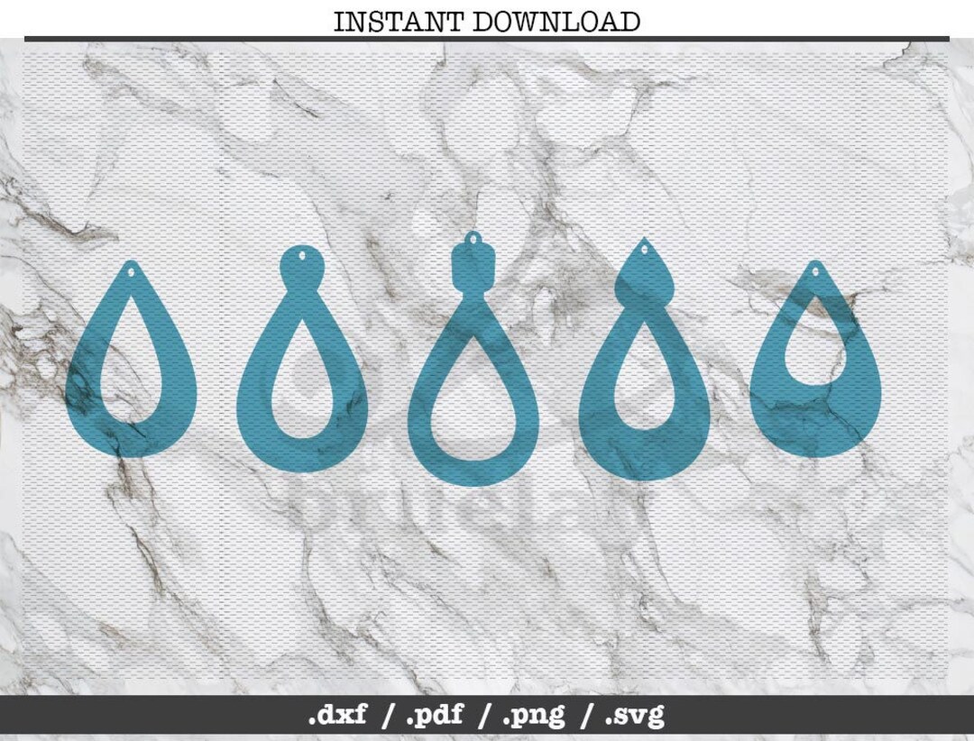 Loop Teardrop Cut Out Set, Cut File,earrings,leather Jewelry Making,svg ...