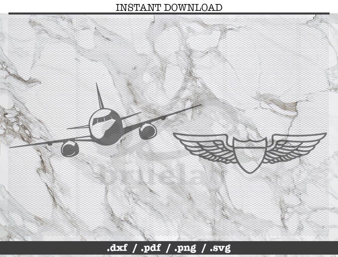Airplane Cut File,wings, SVG, DXF, PNG, Cricut, Silhouette, Cutting ...