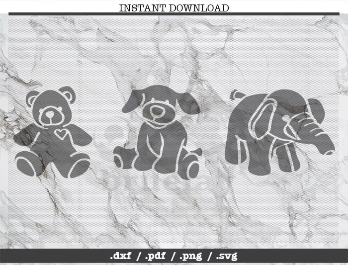 Stuffed Animal Cut File,svg, DXF, PNG, Cricut, Silhouette,clipart ...