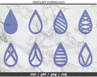 Weave Stacked Fringe Tear Drop Cut File,earrings,leather Jewelry Making ...