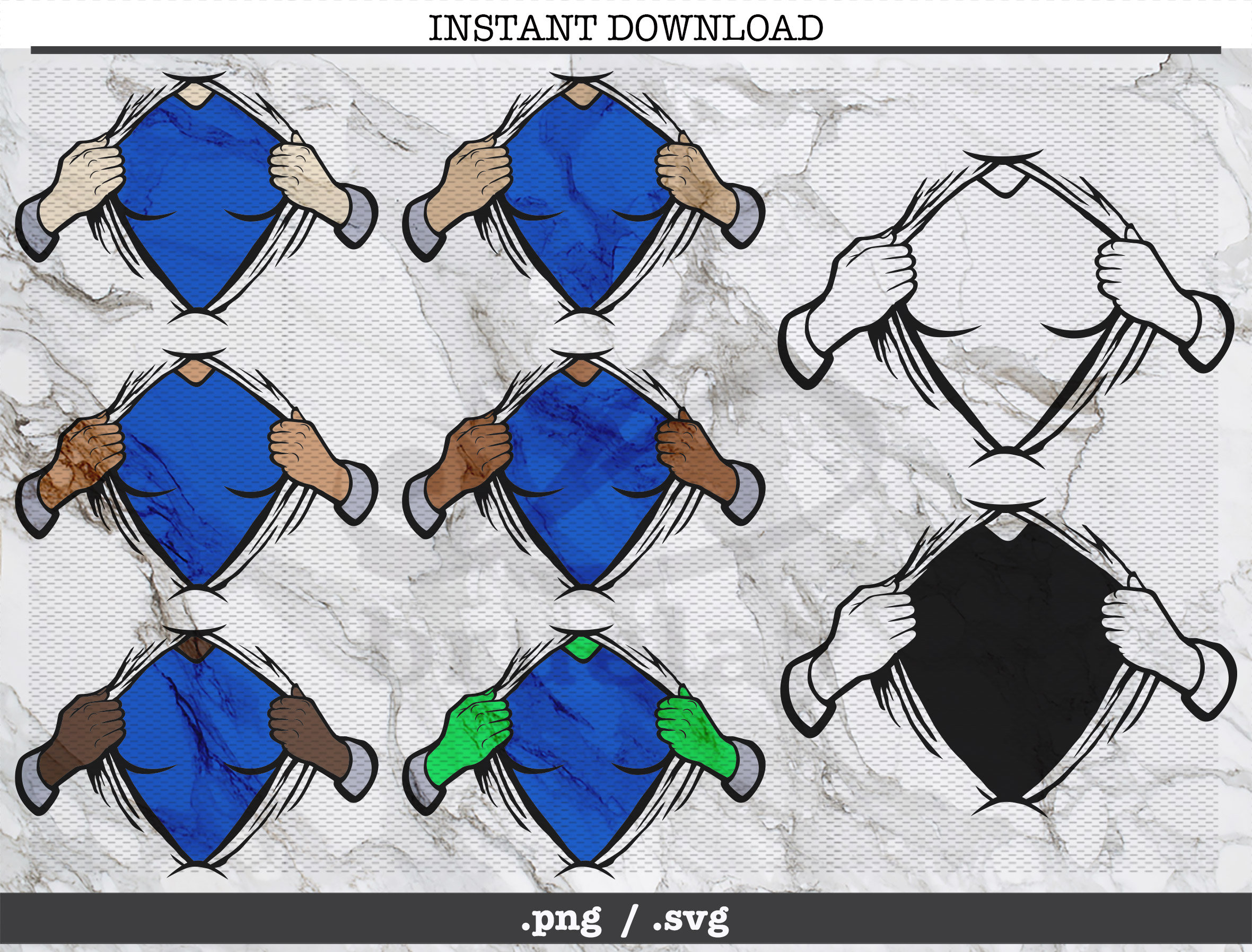 Shirt Rip Super Hero Woman Cut Filesvg PNG Cricut | Etsy