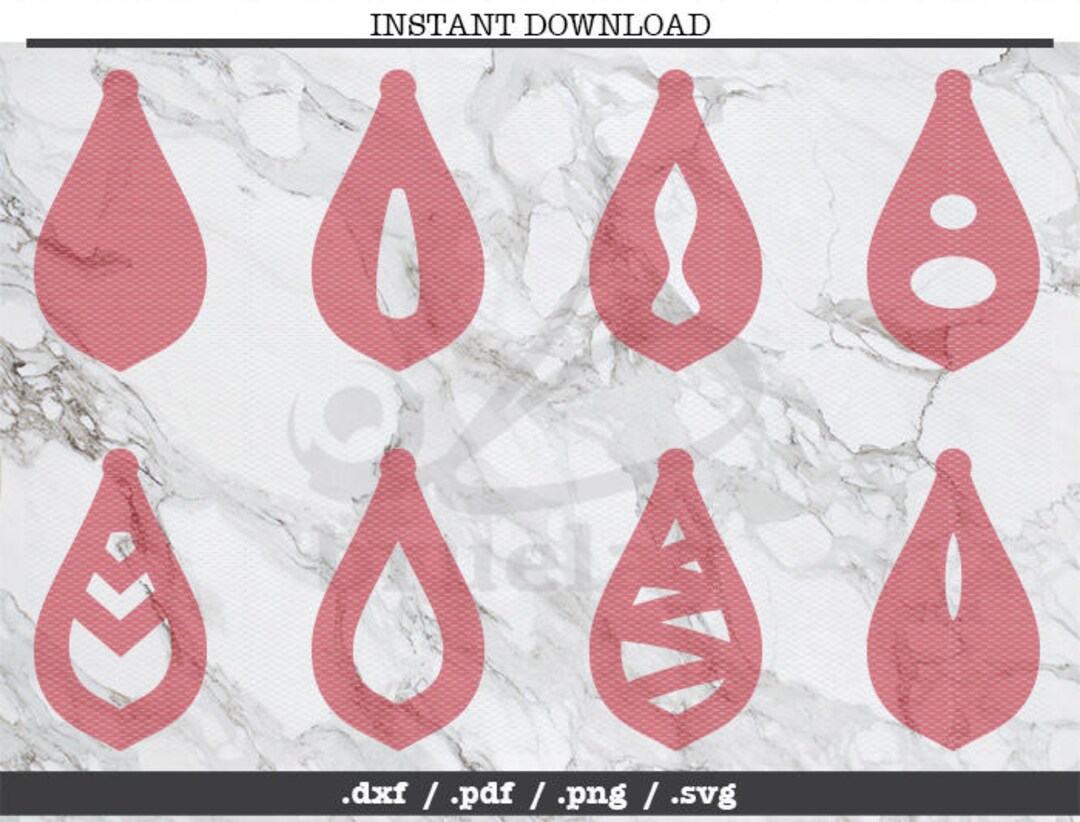 Tear Drop Set 2 Cut File,earrings,leather Jewelry Making,svg, Dxf,png ...