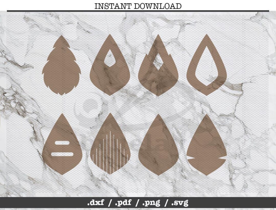 Teardrop Cut File,leather Jewelry Making,earrings,svg, Dxf,png,cricut ...