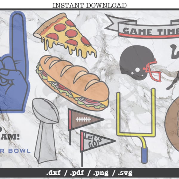 Super Bowl Clipart - Etsy