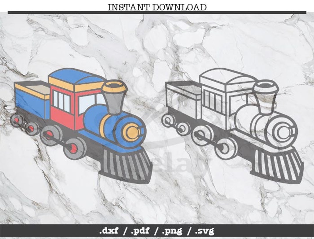 Toy Train Cut File ,kids Train, SVG, DXF, PNG, Cricut, Silhouette ...