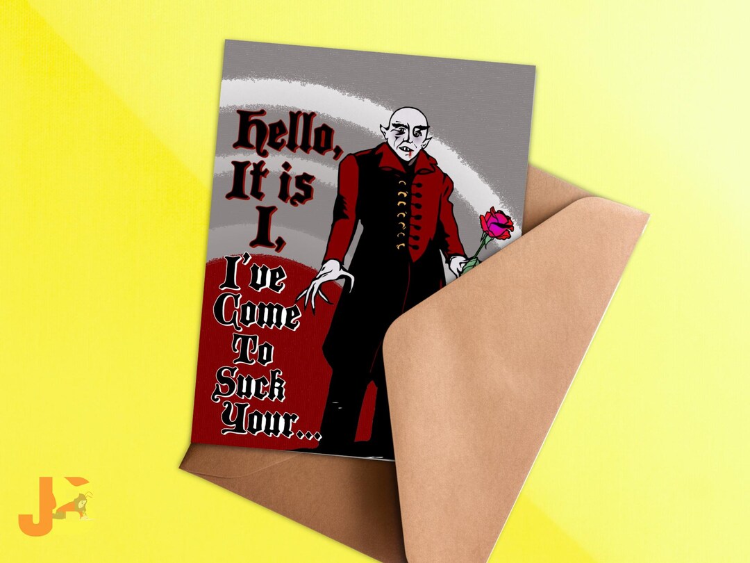 Nosferatu Greeting Card | Funny Adult Love Card - Etsy