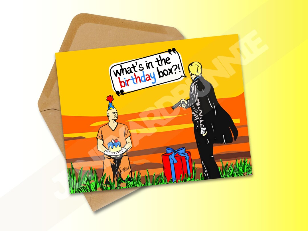 What's in the Birthday Box Card, Seven, Movie Greeting Card, Movie ...