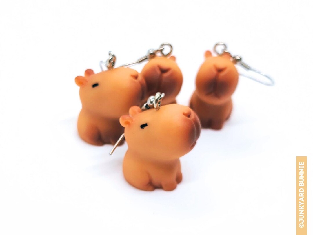 Resin Capybara Earrings - Animal Jewelry - Gift for Animal Lovers ...