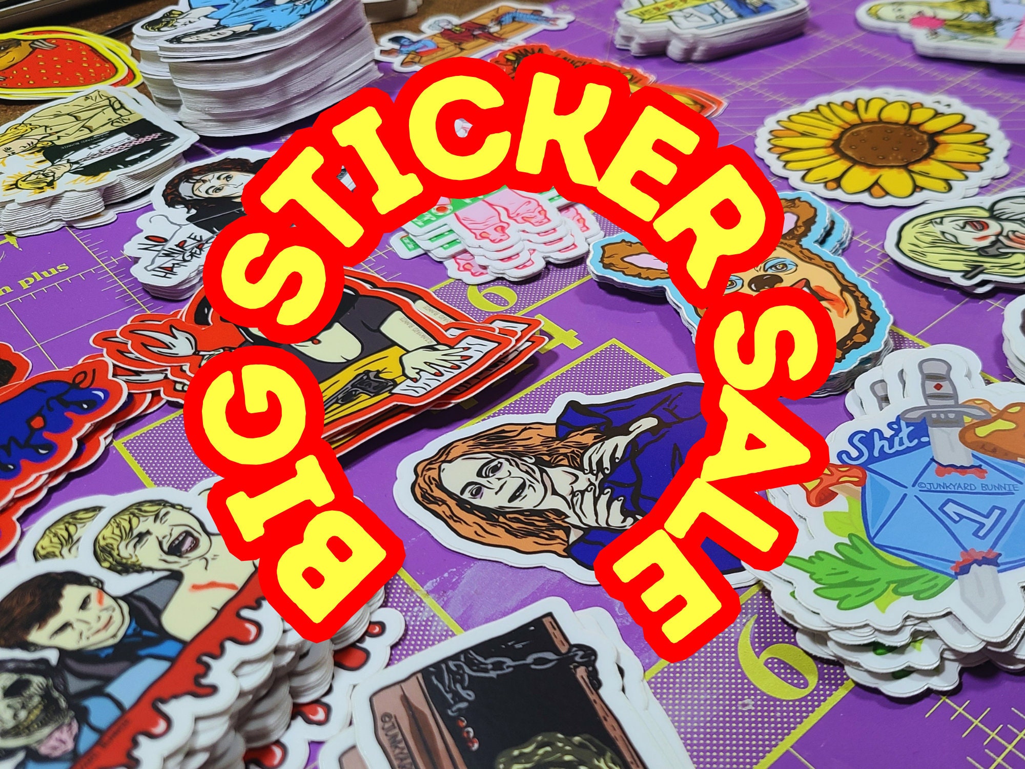 Vinyl Sticker Grab Bag: Weatherproof Laptop Decals - Junkyard Bunnie - Etsy