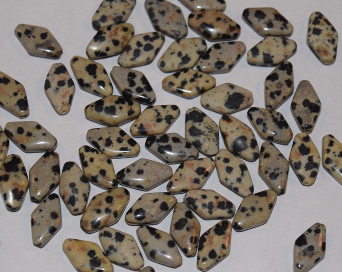 Dalmation Jasper Diamond Beads 12mm X 7mm X 4mm, Natural Gemstone Beads ...