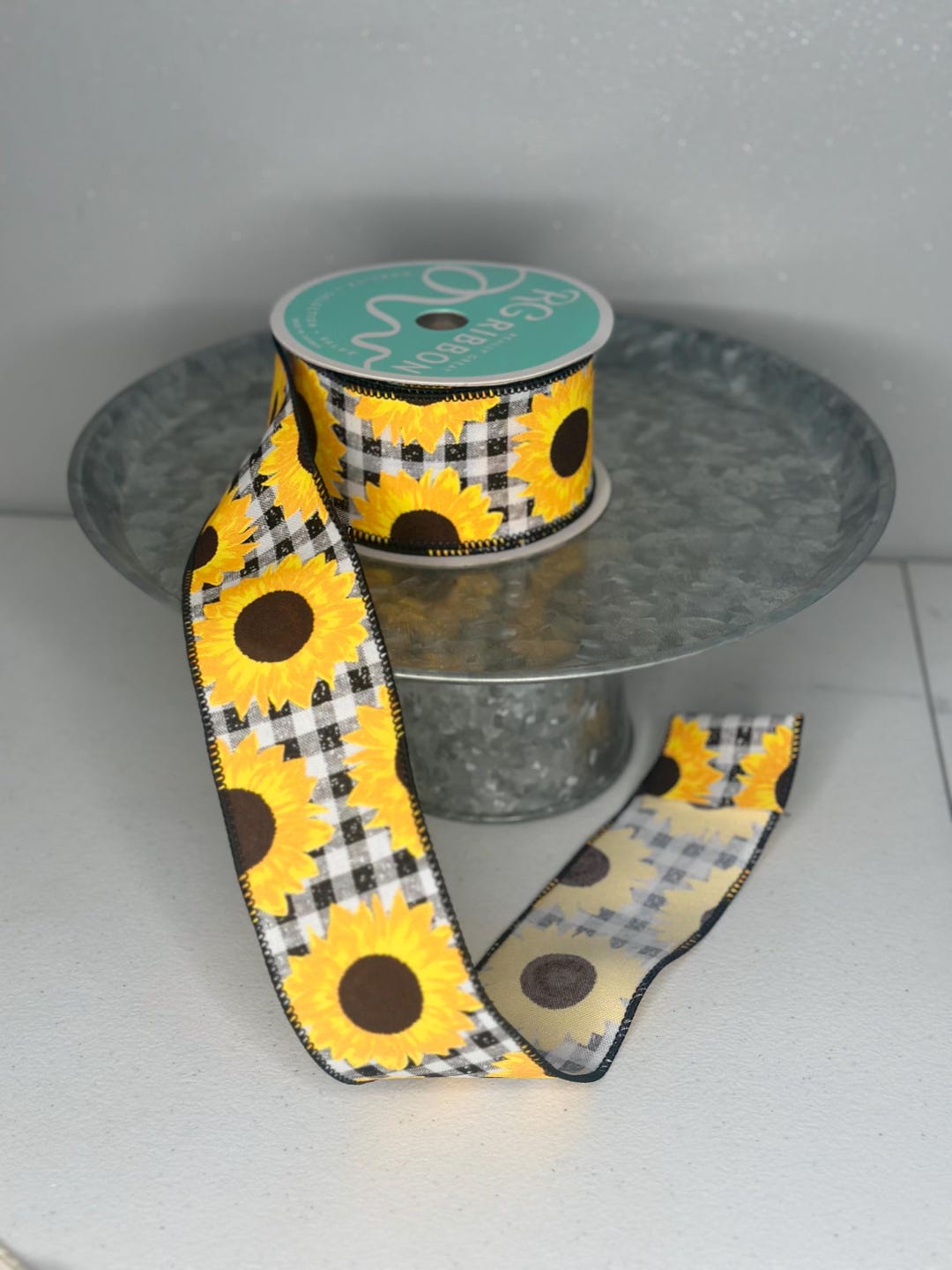 RG Ribbon Sunflower Gingham Check RGC171202 2.5"x10yd - Etsy